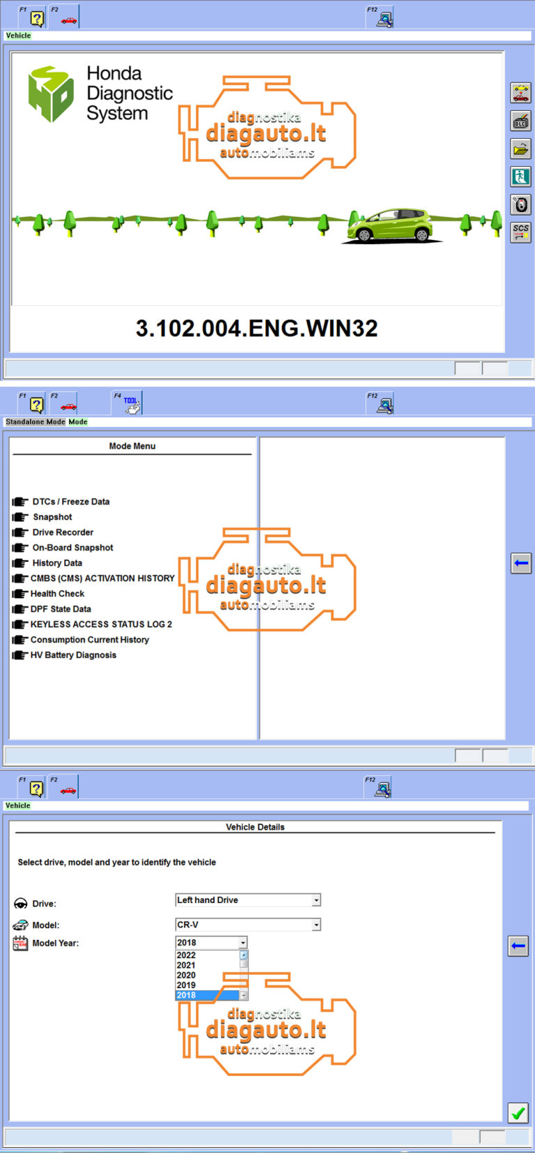 HONDA HIM HDS workshop diagnostic and programming device