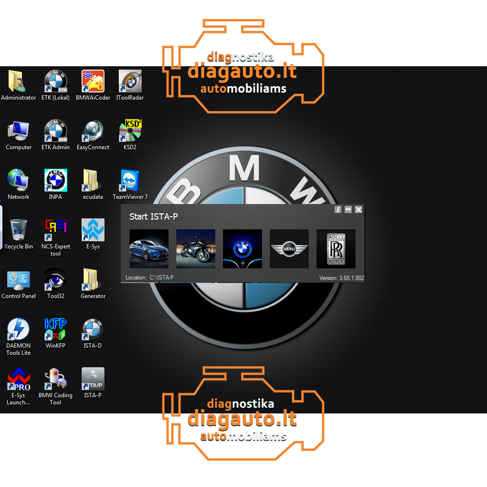 BMW ICOM WIFI A2+B+C profesionali programavimo ir diagnostikos įranga